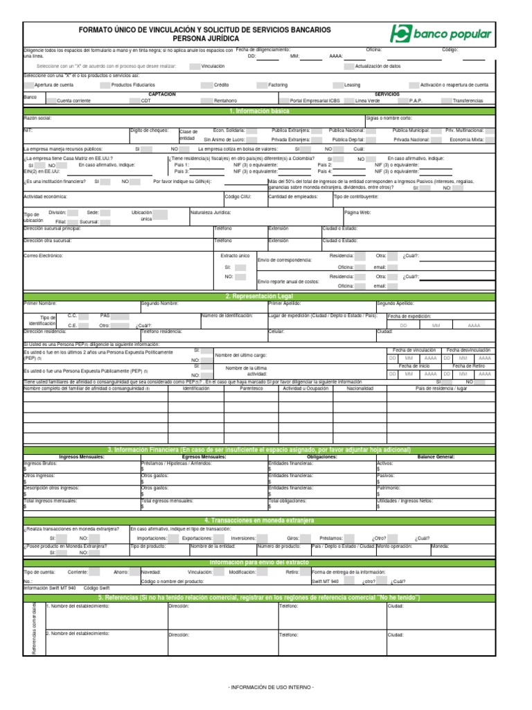 Anexo 5. Formato Unico de Vinculacion Persona Juridica PDF | PDF ... Anexo 5. Formato Unico de Vinculacion Persona Juridica PDF | PDF ...