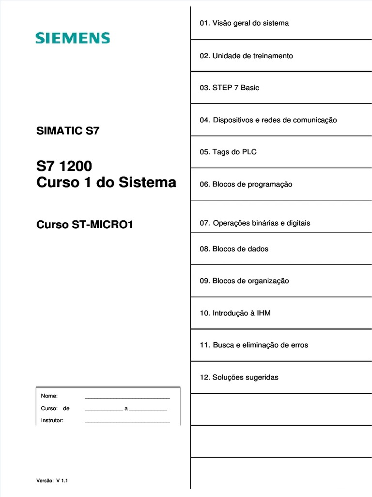 PDF Apostila Step 7 1200 DL | PDF | Entrada/Saída | Unidade central de ...