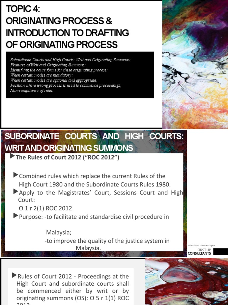 Topic 4-Modes of Originating Process - Intro To Drafting Originating ...