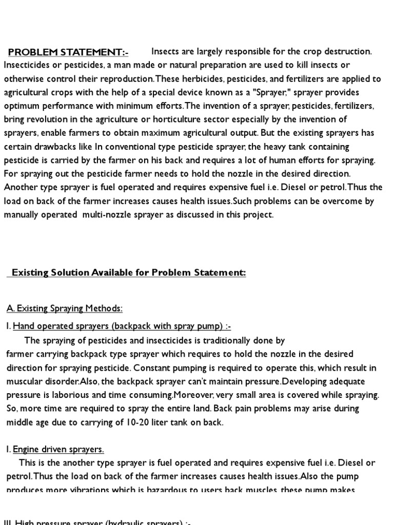 Problem Statement | PDF | Agriculture | Pump