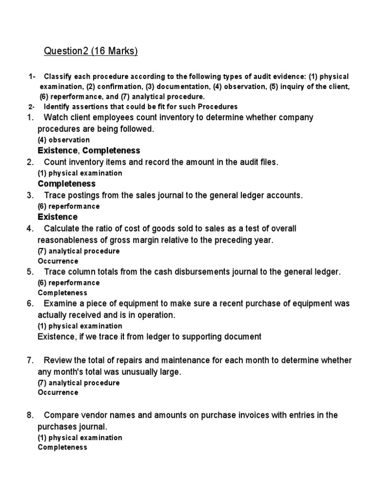 Question2 (16 Marks) : Existence, Completeness | PDF