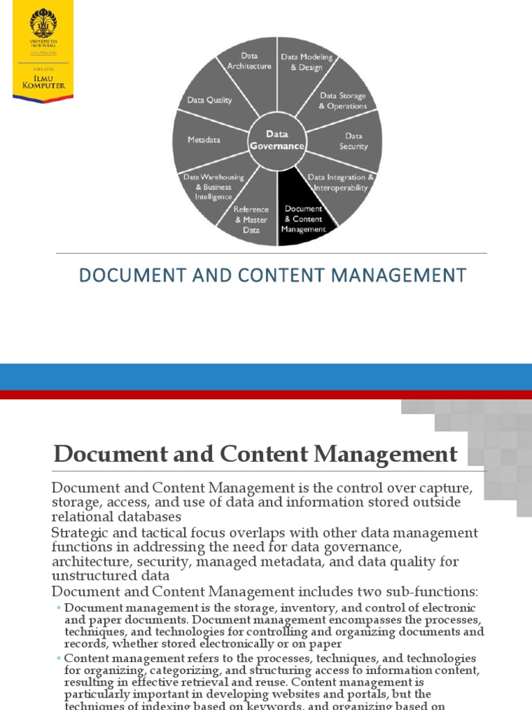 Modul 9 - Document, Content, and Metadata Management - DMBOK2 PDF | PDF ...