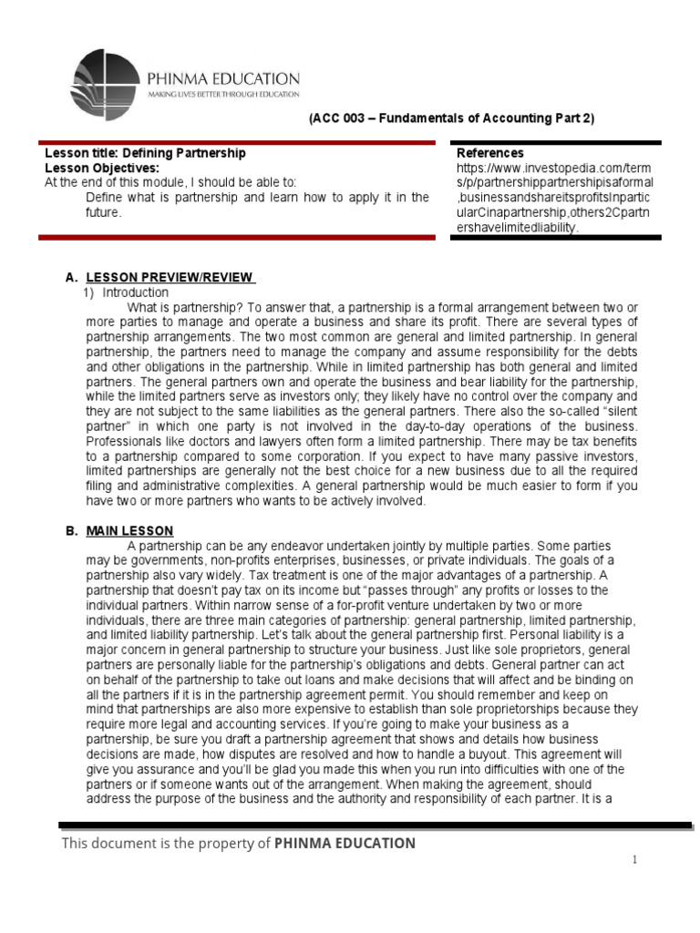 A Comprehensive Guide to Understanding Partnership Structures, Their ...