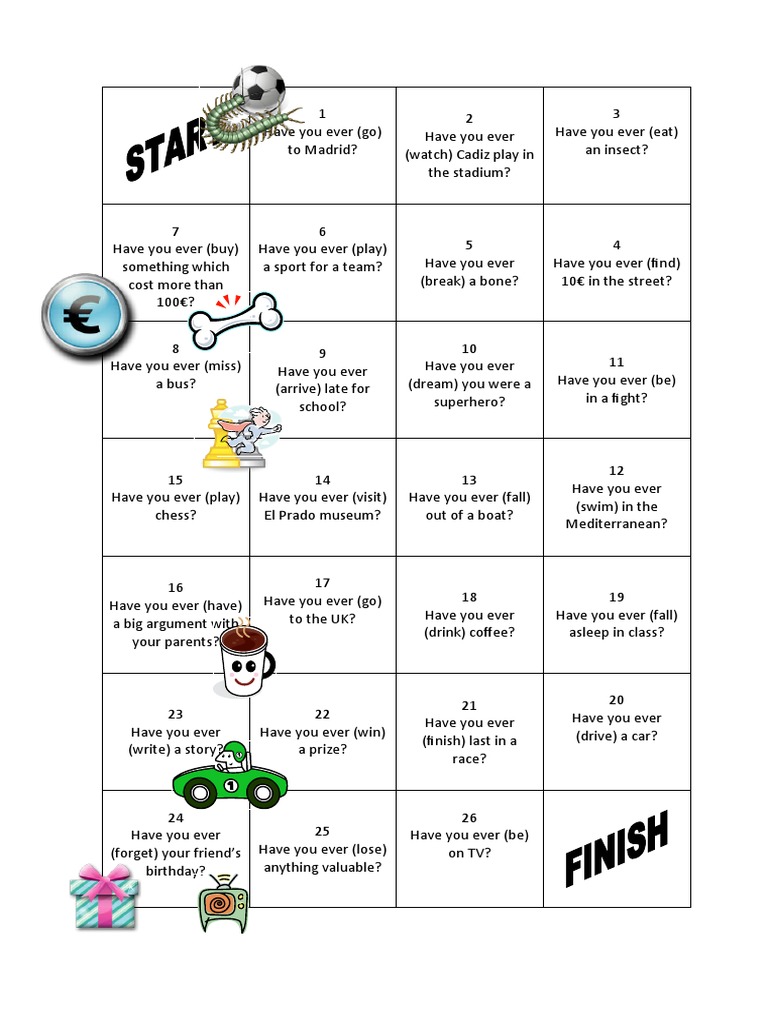 Present Perfect Board Game | PDF