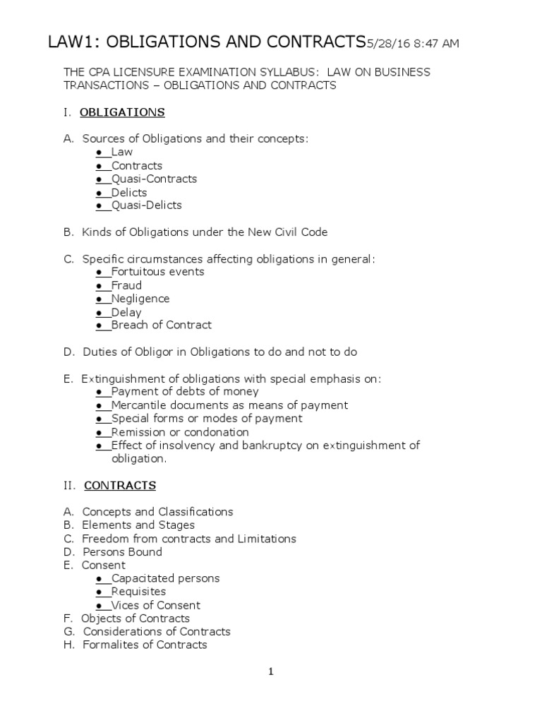 NOTES ON OBLICON Law! | PDF | Damages | Law Of Obligations