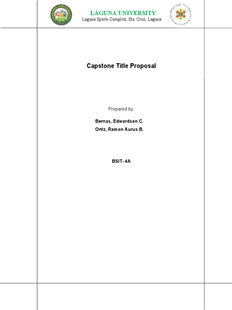 Capstone Title Proposal: Laguna University | Download Free PDF ...