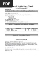 Hydrochloric Acid 33% Safety Data Sheet | PDF | Water | Combustion