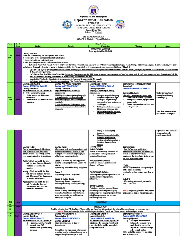 Department of Education: Republic of The Philippines | PDF