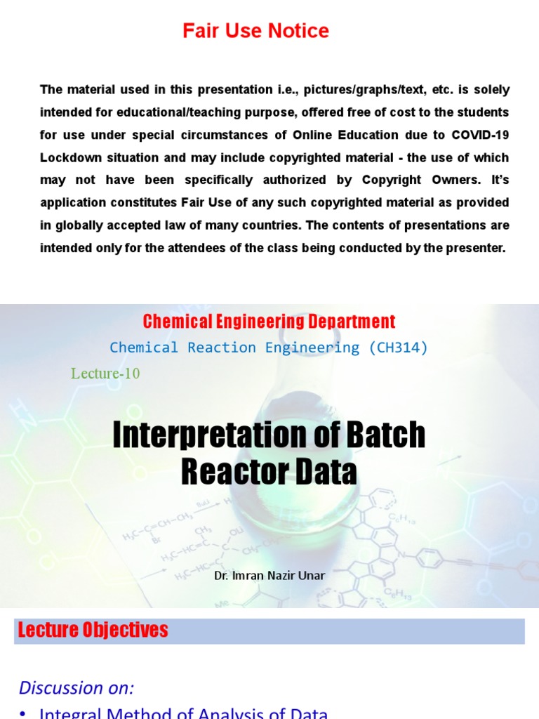 Integral Method of Analysis of Data | PDF | Catalysis | Chemical Reactions