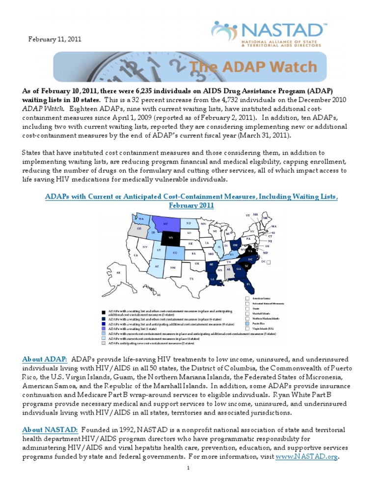 ADAP Watch - 2.11.11 | PDF | Health Insurance Coverage In The United ...