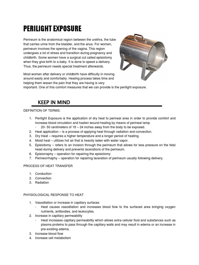 PERILIGHT EXPOSUREperinealcare Enema PDF | PDF | Childbirth | Hypothermia