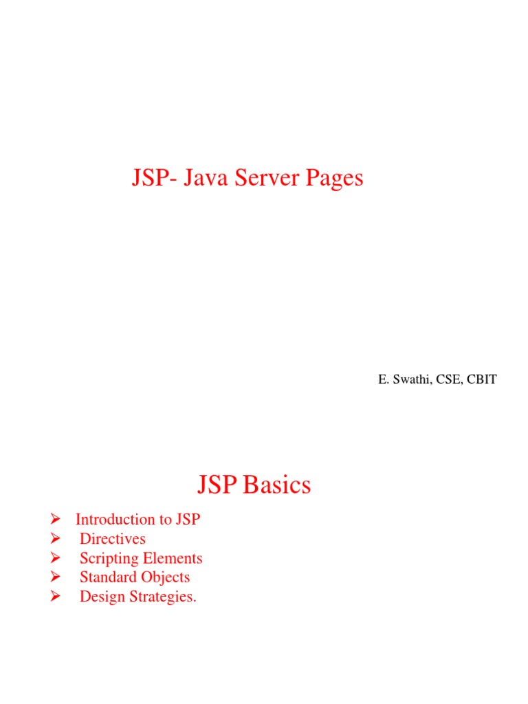 JSP PDF | Download Free PDF | Java Server Pages | Java Servlet