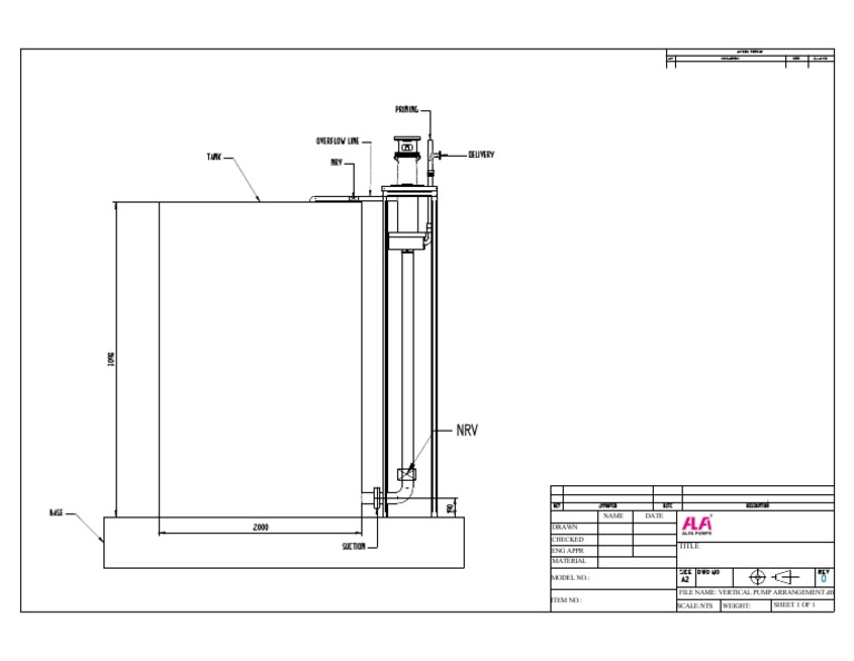 Vertical Pump Arrangement Drawing | PDF