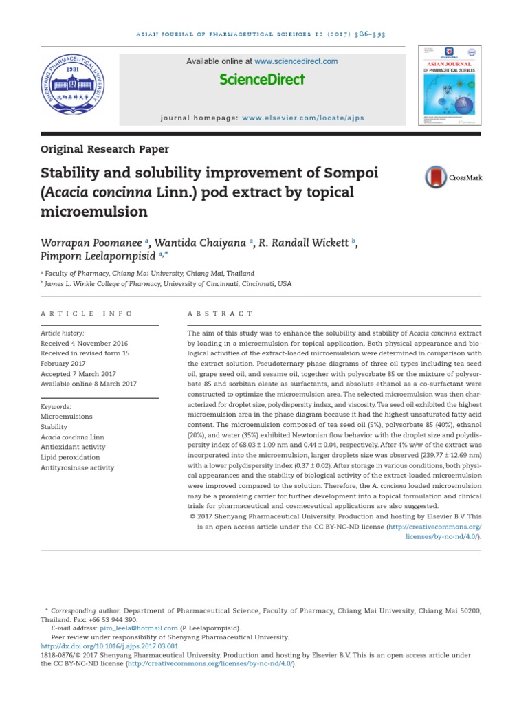 Structure and Solubility Improvement of Acacia PDF | PDF | Emulsion ...