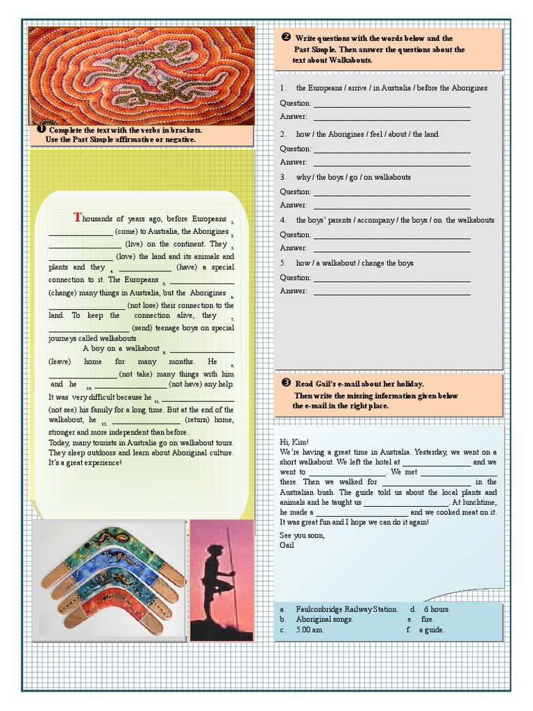 Aboriginal Walkabouts: History & Experience | PDF | Grammar