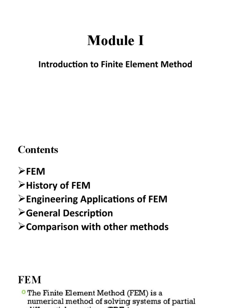 FEM-Module 1 | PDF | Finite Element Method | Partial Differential Equation