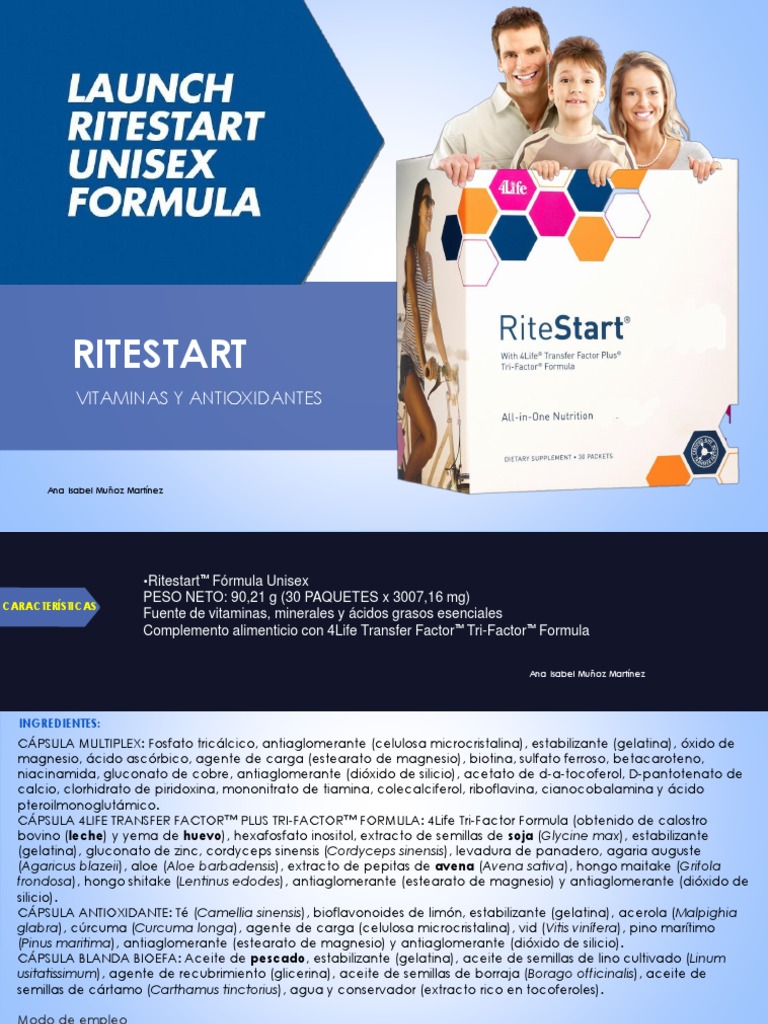 Desglose Ritestart PDF | PDF | Antioxidante | Sangre