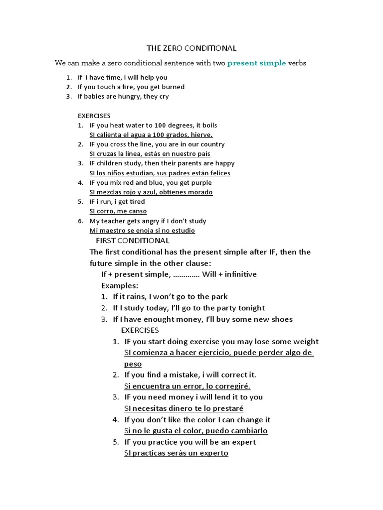 The Zero and First Conditionals: Rules and Examples for Using ...