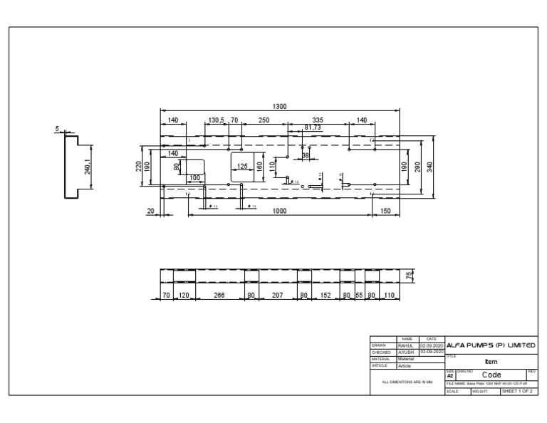 Base Plate 1300 NKP 40-25-125 P | PDF