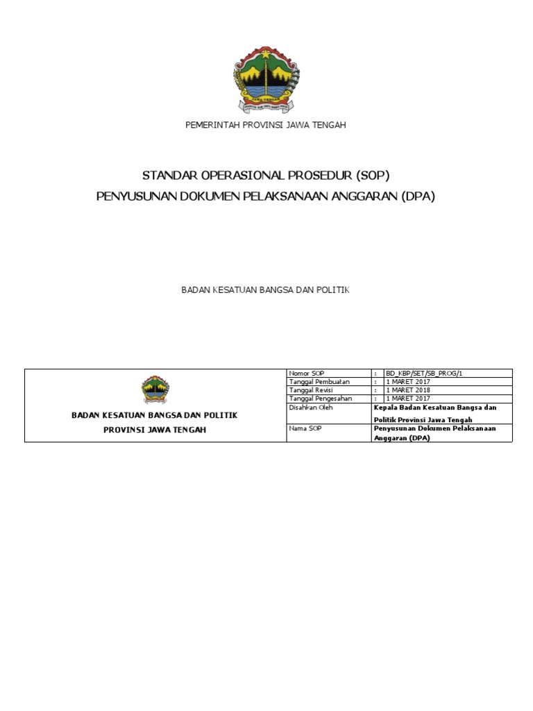 Sop Penyusunan Dpa | PDF