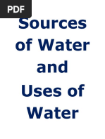Water Uses and Sources for Kids | PDF | Fresh Water | Water