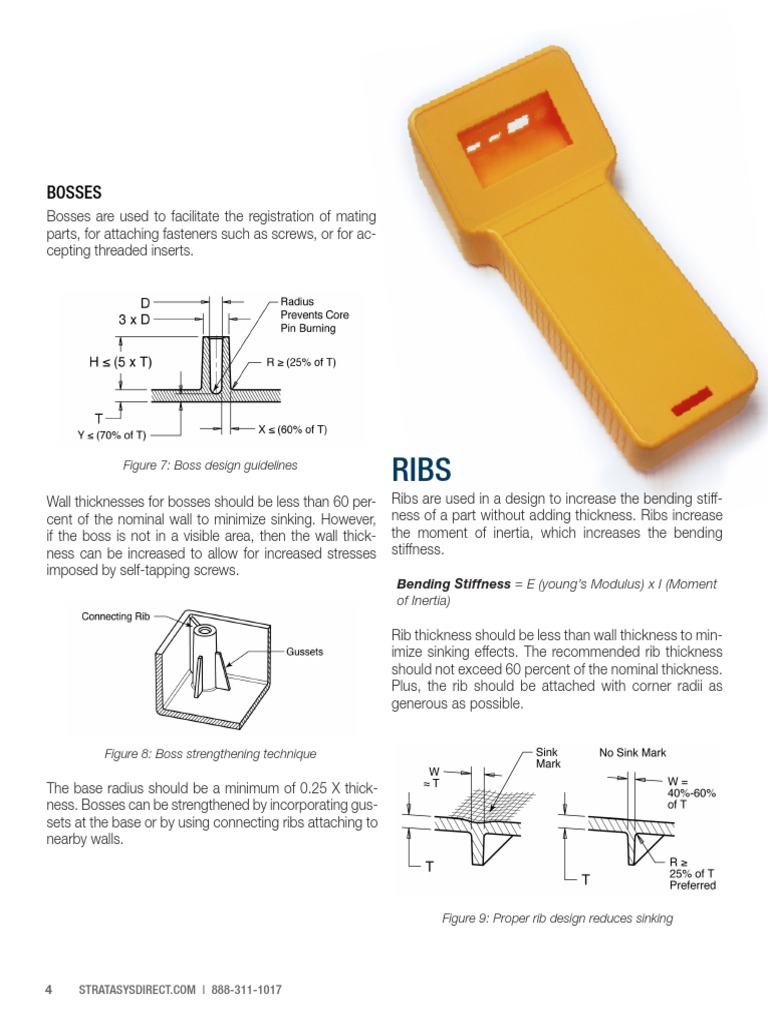 Bosses: Figure 7: Boss Design Guidelines | PDF | Applied And ...