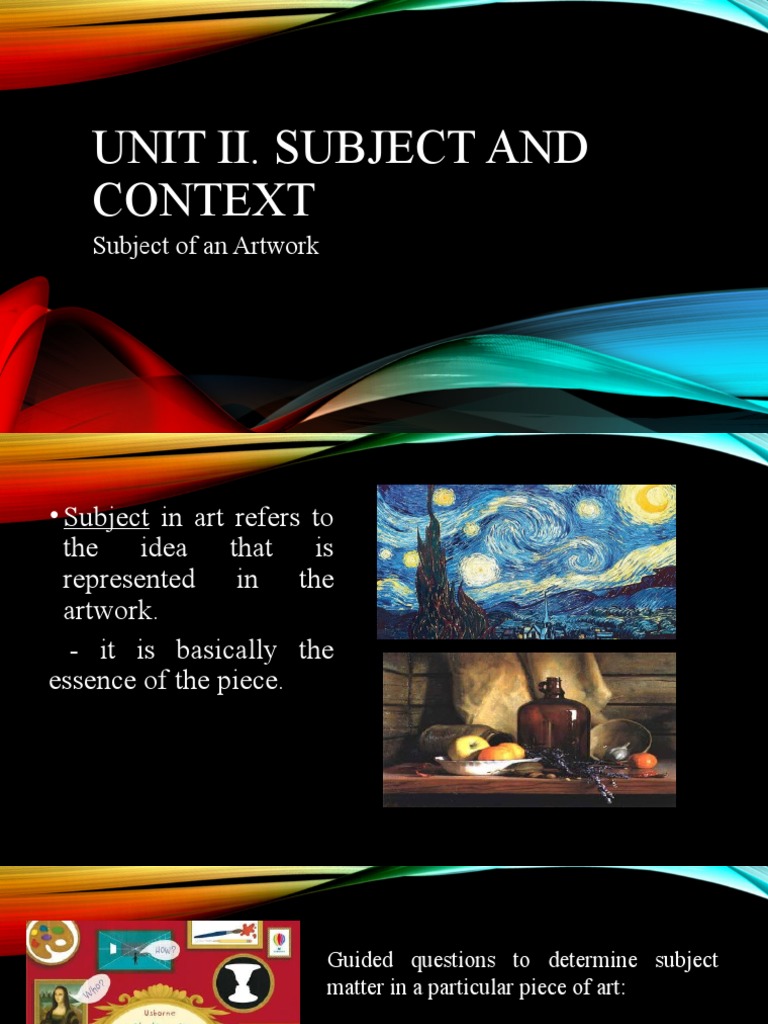 Understanding Subject & Context in Art | PDF