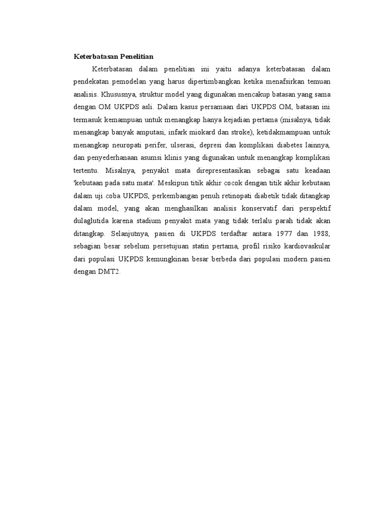 Keterbatasan Penelitian CUA | PDF