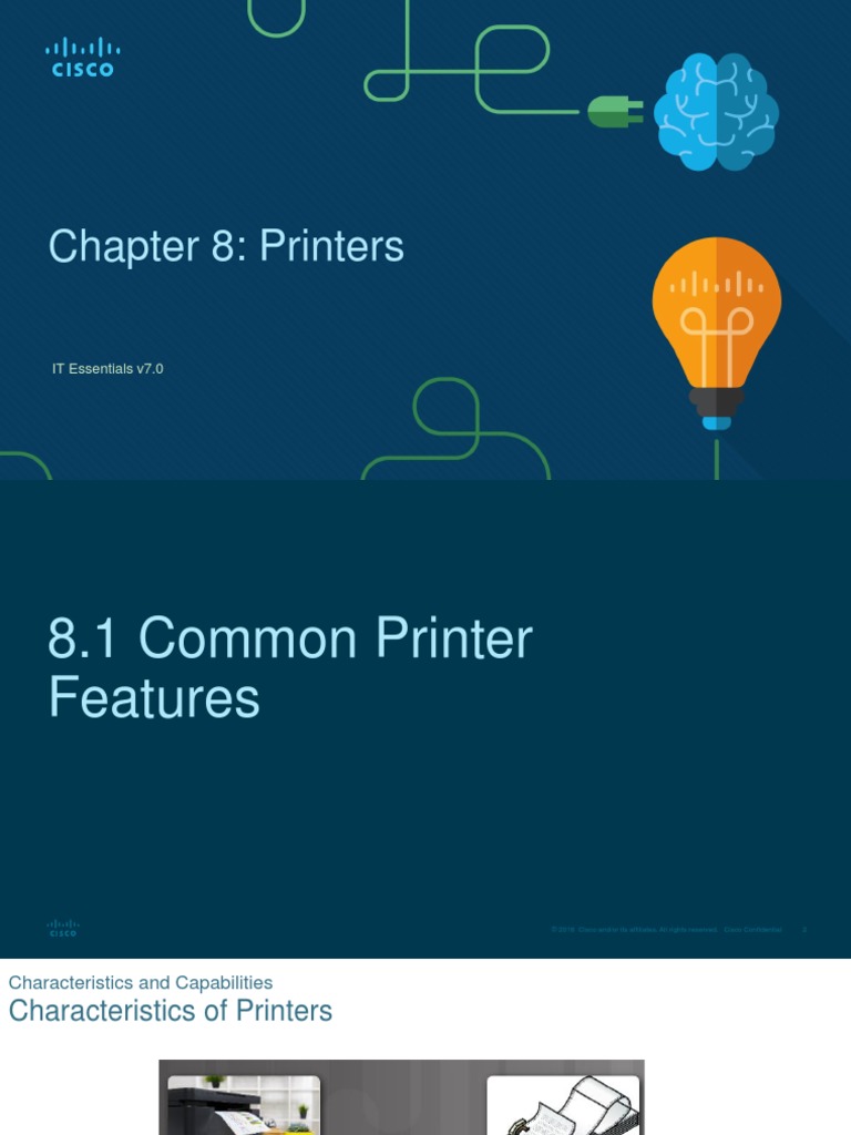 Chapter 8: Printers: IT Essentials v7.0 | PDF | Printer (Computing) | Office Equipment
