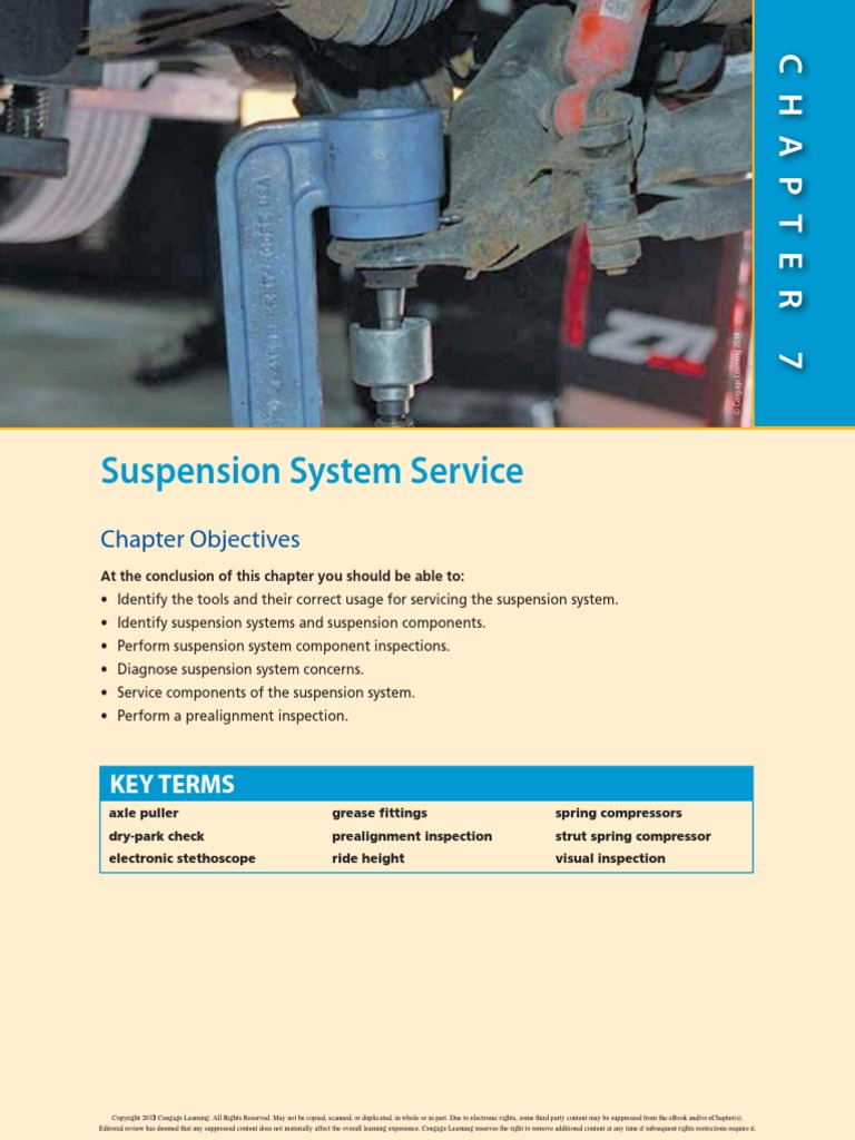 Suspension System Service: Chapter Objectives | PDF | Tire | Leak