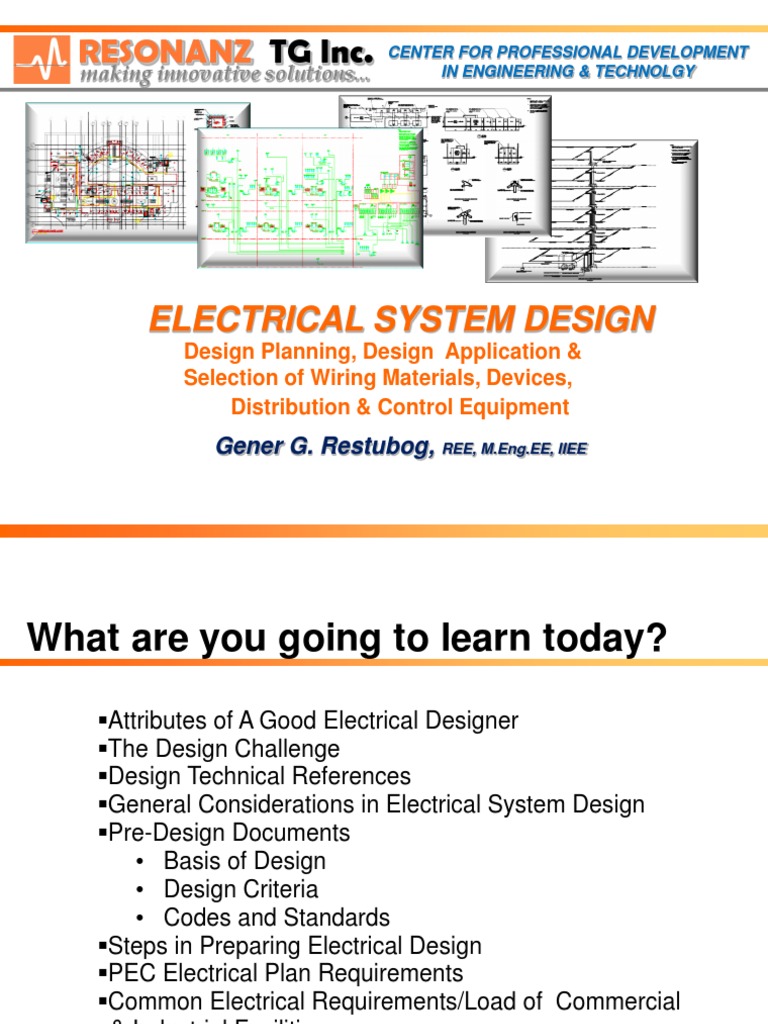 Electrical System Design Lec 1 PDF | PDF | Electrical Wiring ...