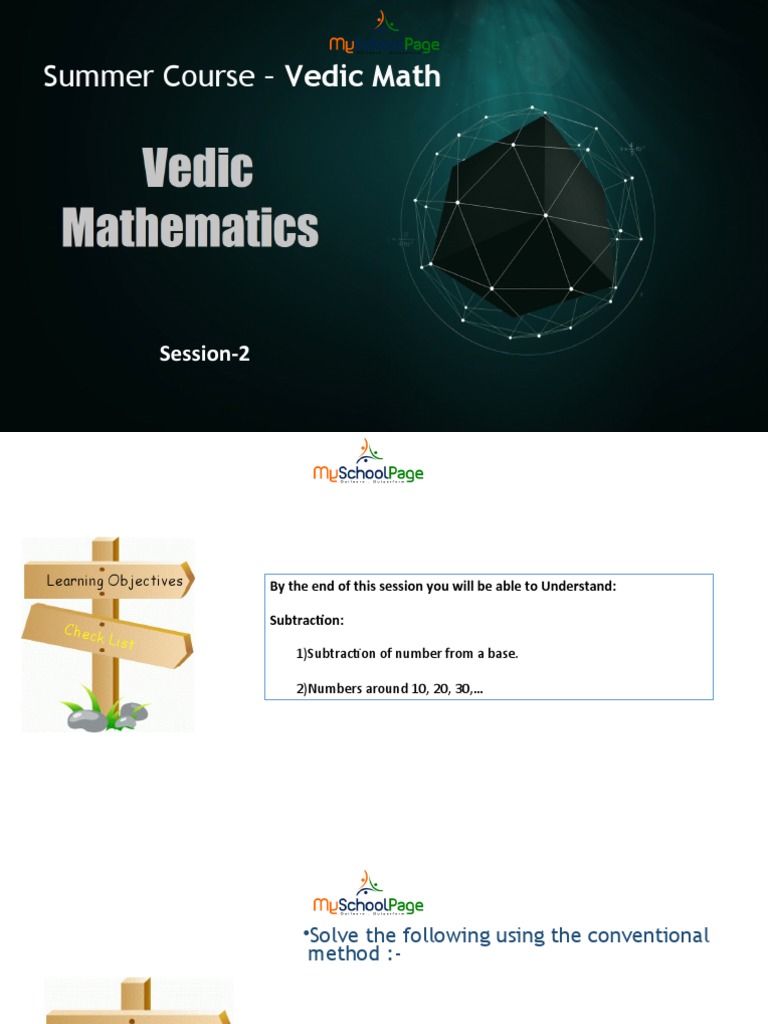Vedic Math Session 2: Mastering Subtraction Through All From 9 and the ...