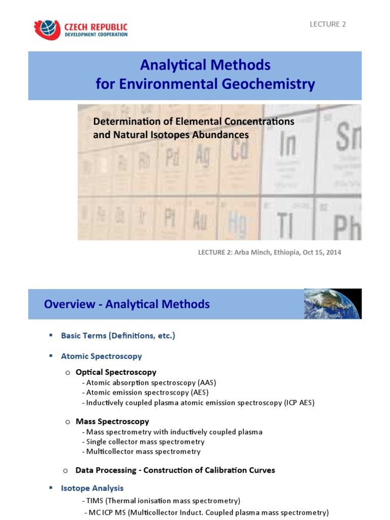 Lecture 2 Analytical Methods | PDF | Atomic Absorption Spectroscopy ...