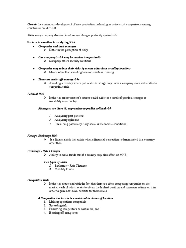 Factors To Consider in Analyzing Risk | PDF