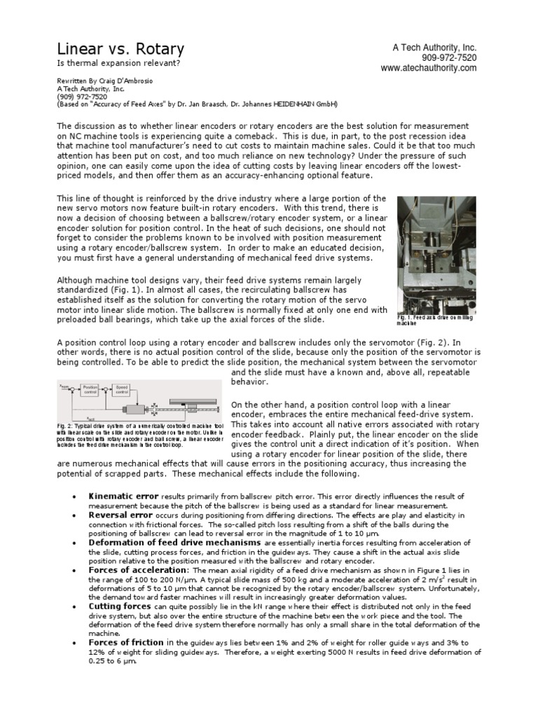 Linear Vs Rotary Craig | PDF | Rotation Around A Fixed Axis | Machines