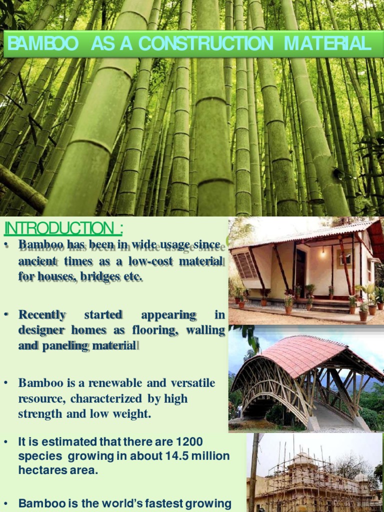 Bamboo: A Versatile and Sustainable Building Material | PDF | Bamboo ...
