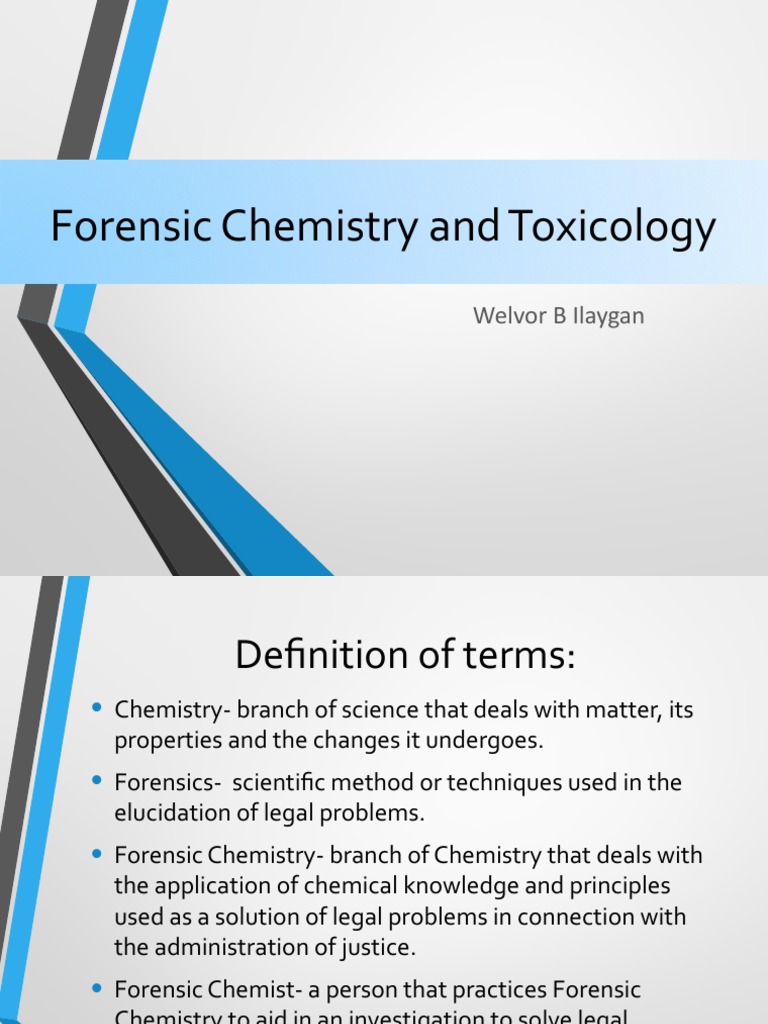 Forensic Chemistry and Toxicology Overview | PDF | Forensic Science ...