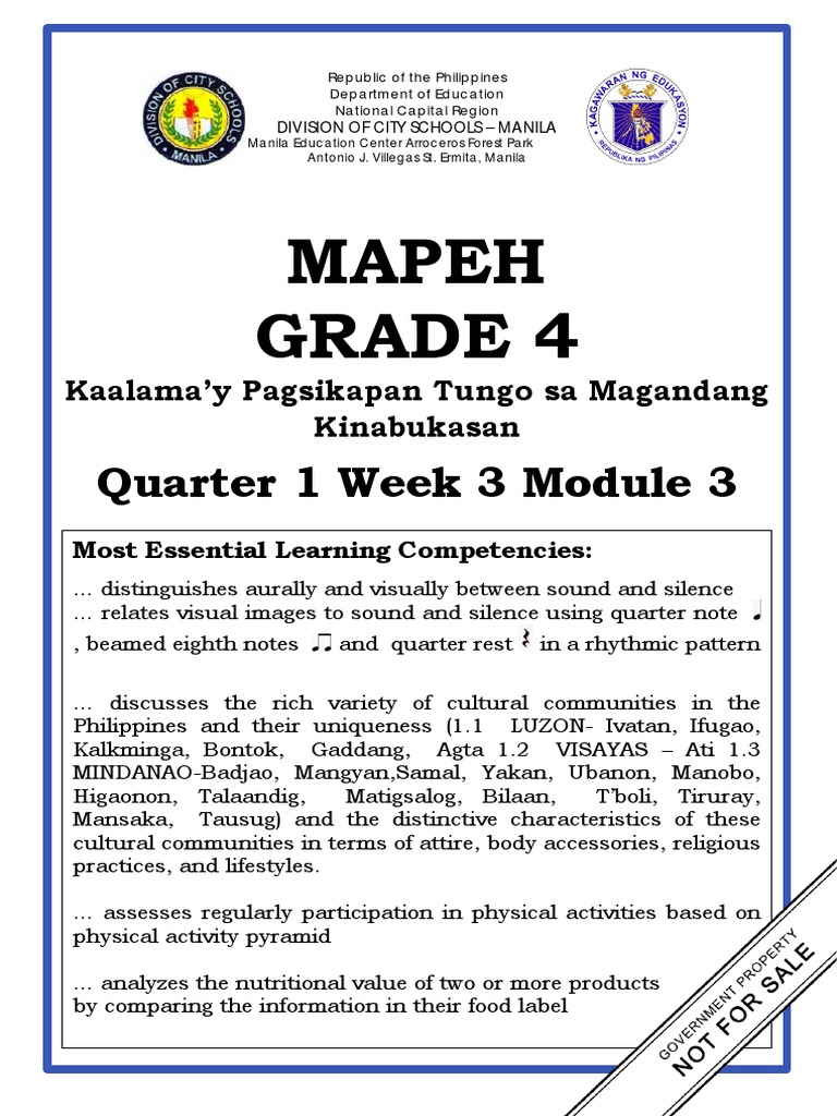 MAPEH-4 Q1 W3 Mod3 PDF | PDF