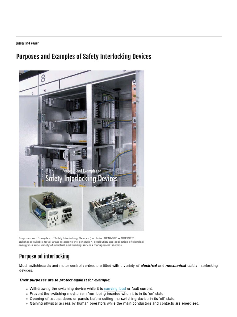 Safety Interlocking Devices Guide | PDF