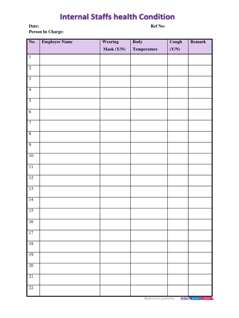 Employee-Health-Condition Form | PDF