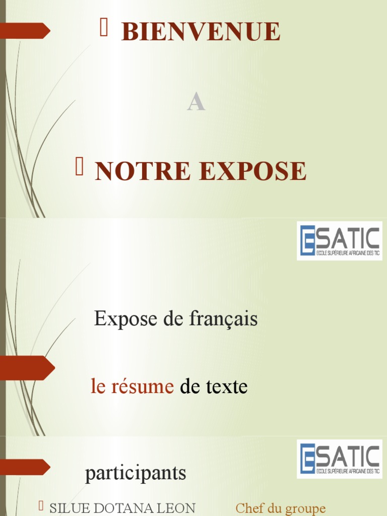 Expose de Français | PDF
