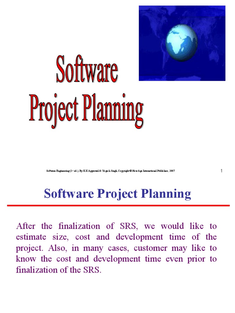 Chapter 4 Software Project Planning | PDF | System | Software