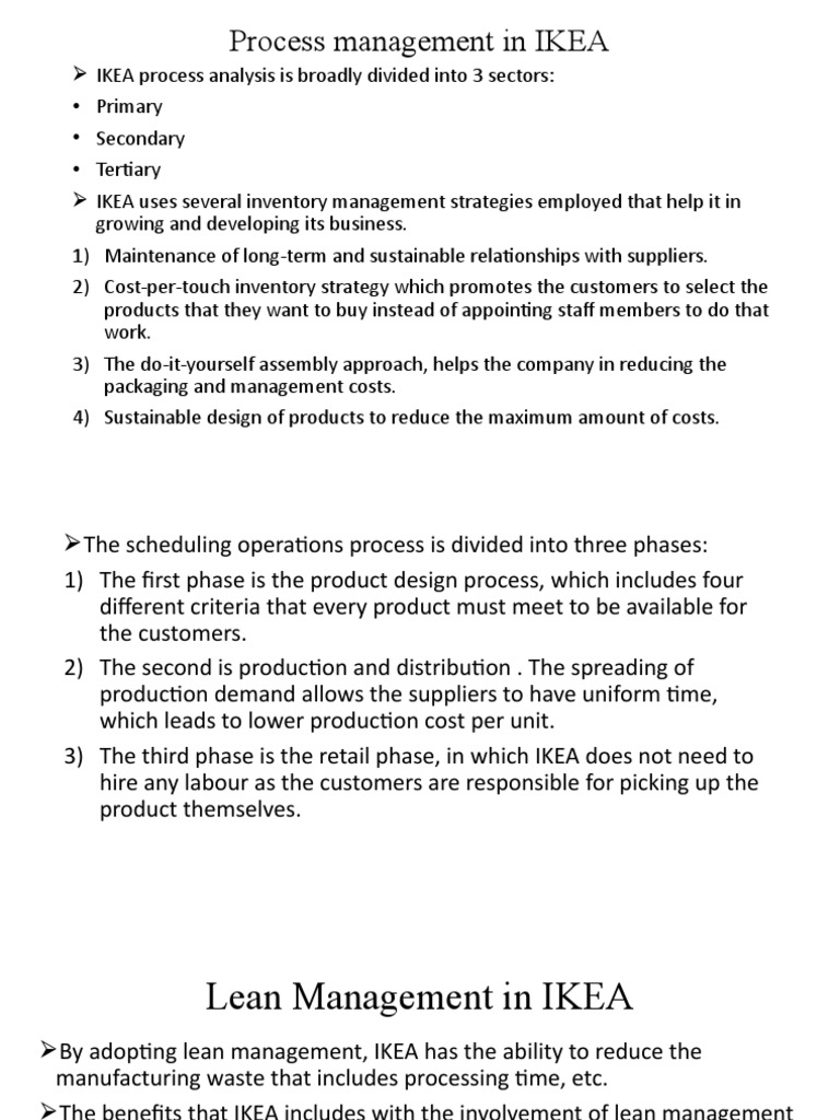 Process Management in IKEA | PDF