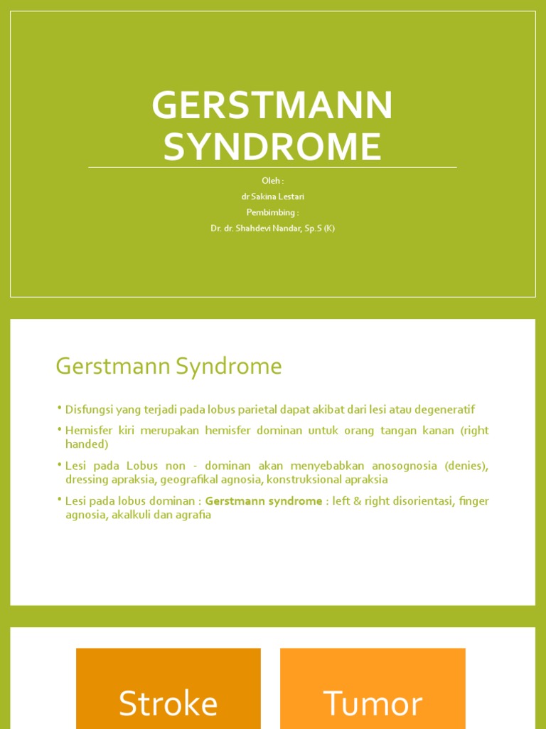 Gerstmann Syndrome | PDF