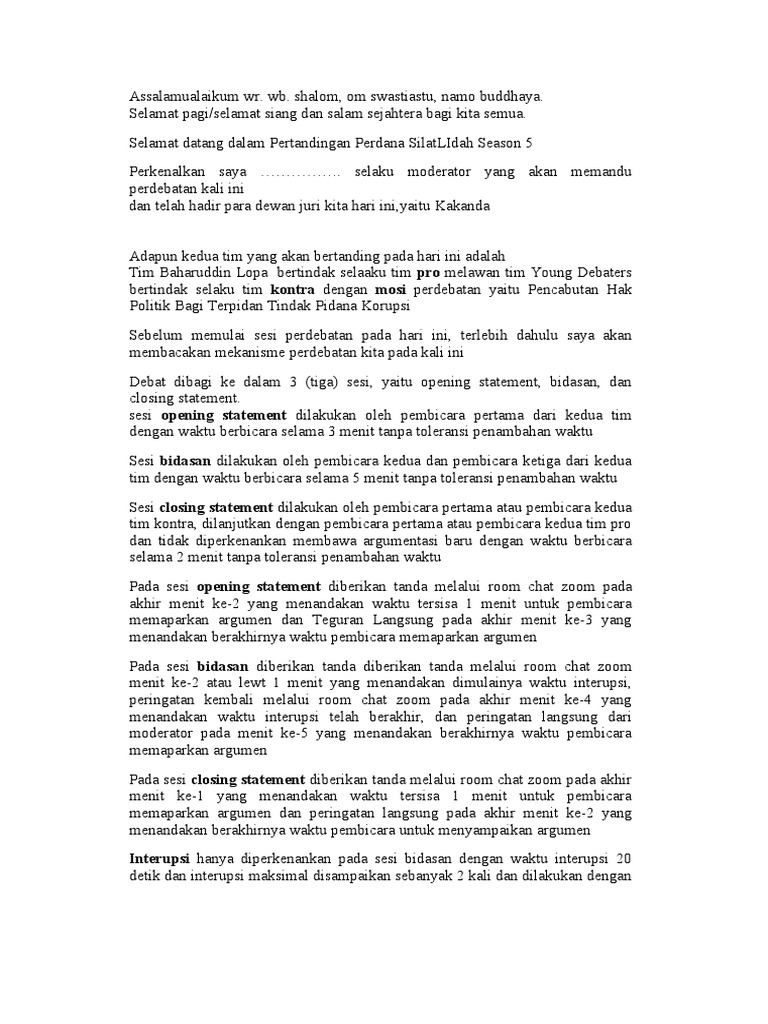 Naskah Moderator Shifa | PDF