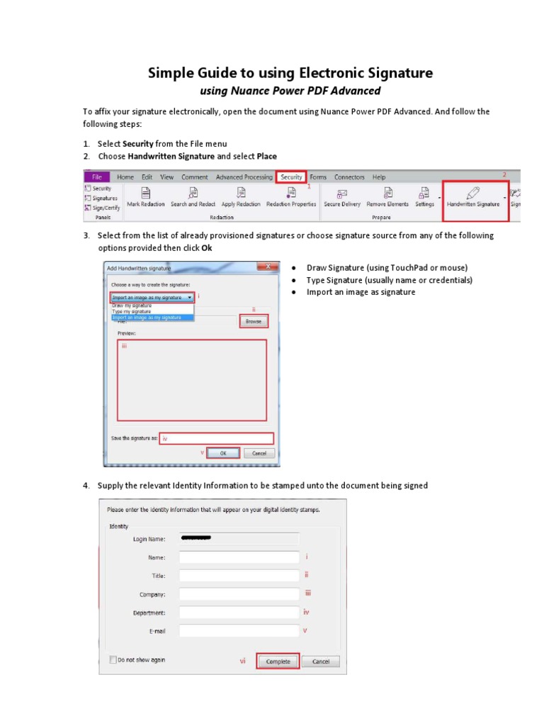 Simple Guide To Using Electronic Signature: Using Nuance Power PDF ...