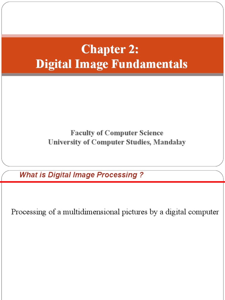Chapter 2 Digital Image Fundamentals | PDF | Eye | Sampling (Signal Processing)