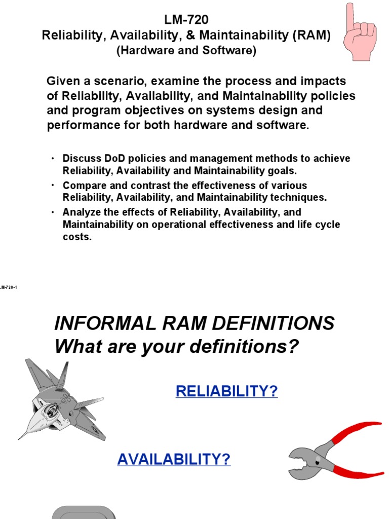 0558_Reliability,_Availability,__Maintainability_(RAM)[1] | Reliability ...