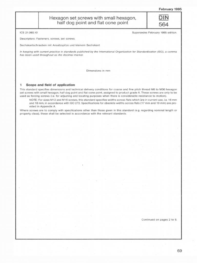 Din 564 PDF | PDF