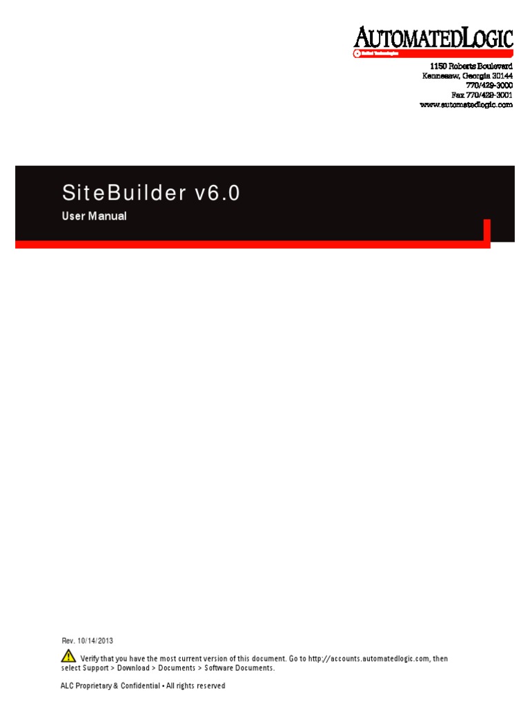 SiteBuilder v6.0 User Manual | PDF | Ip Address | Computer Network